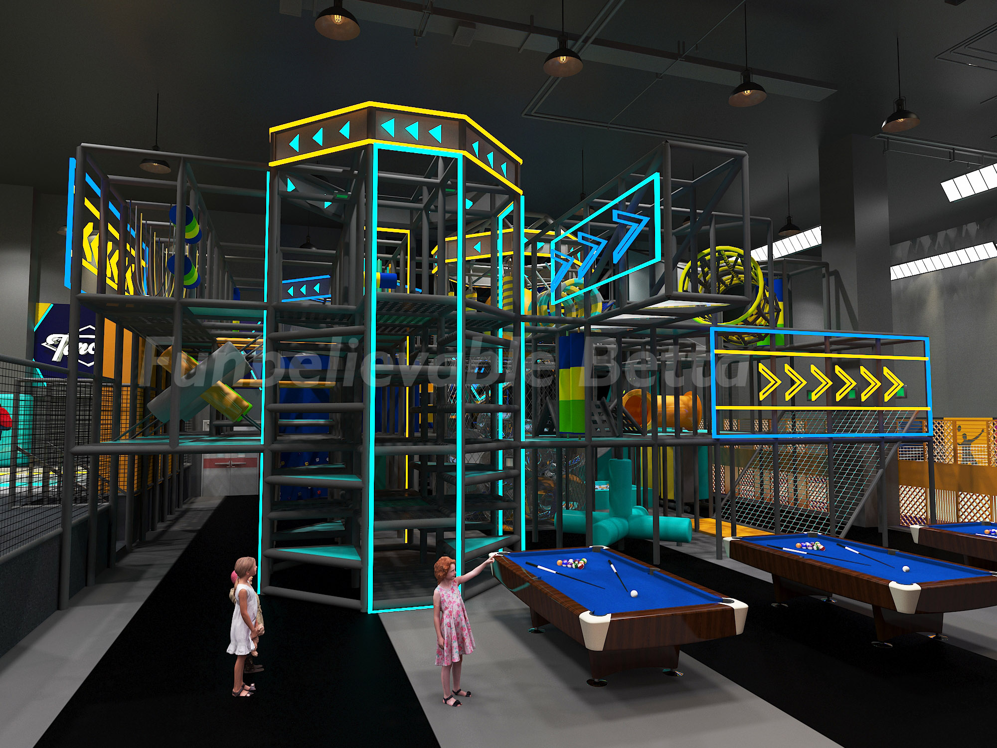 Trampoline kids Playground Indoor Jumping Trampolines Parks equipment ...