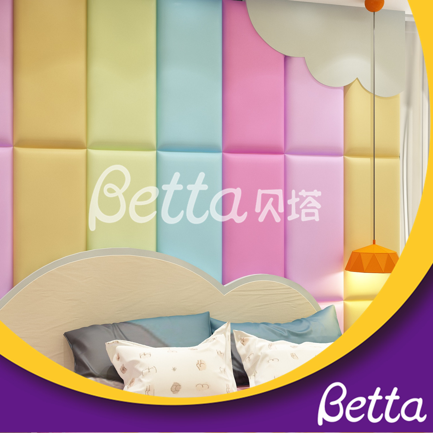 Colorful Soft Wall Safety Wall for Kids Room Indoor Playground - Buy ...